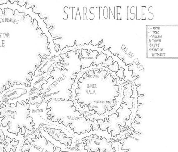 Starstone Isles Map | Etsy