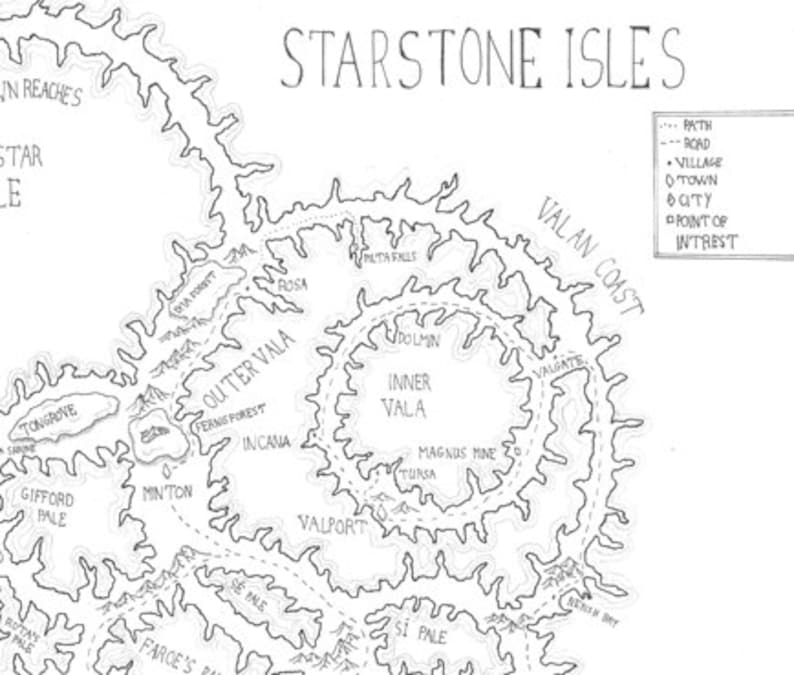 Starstone Isles Map - Etsy