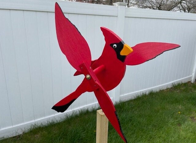 Cardinal Whirligig/windspinner Large 20" - Etsy