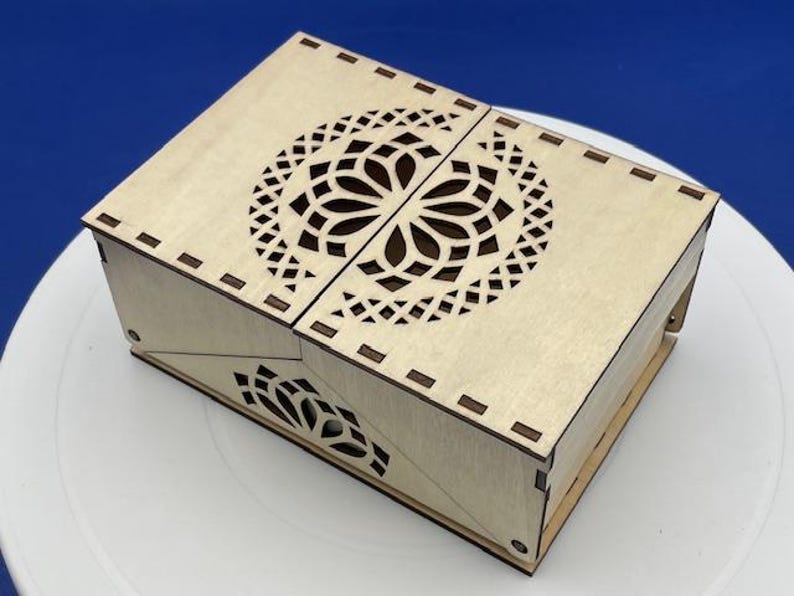 Laser Cut Slide Top Box - Etsy