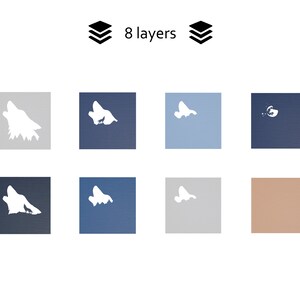 Multi-layer Wolf, Layered SVG, Laser Cut DXF, Svg for Cricut ...