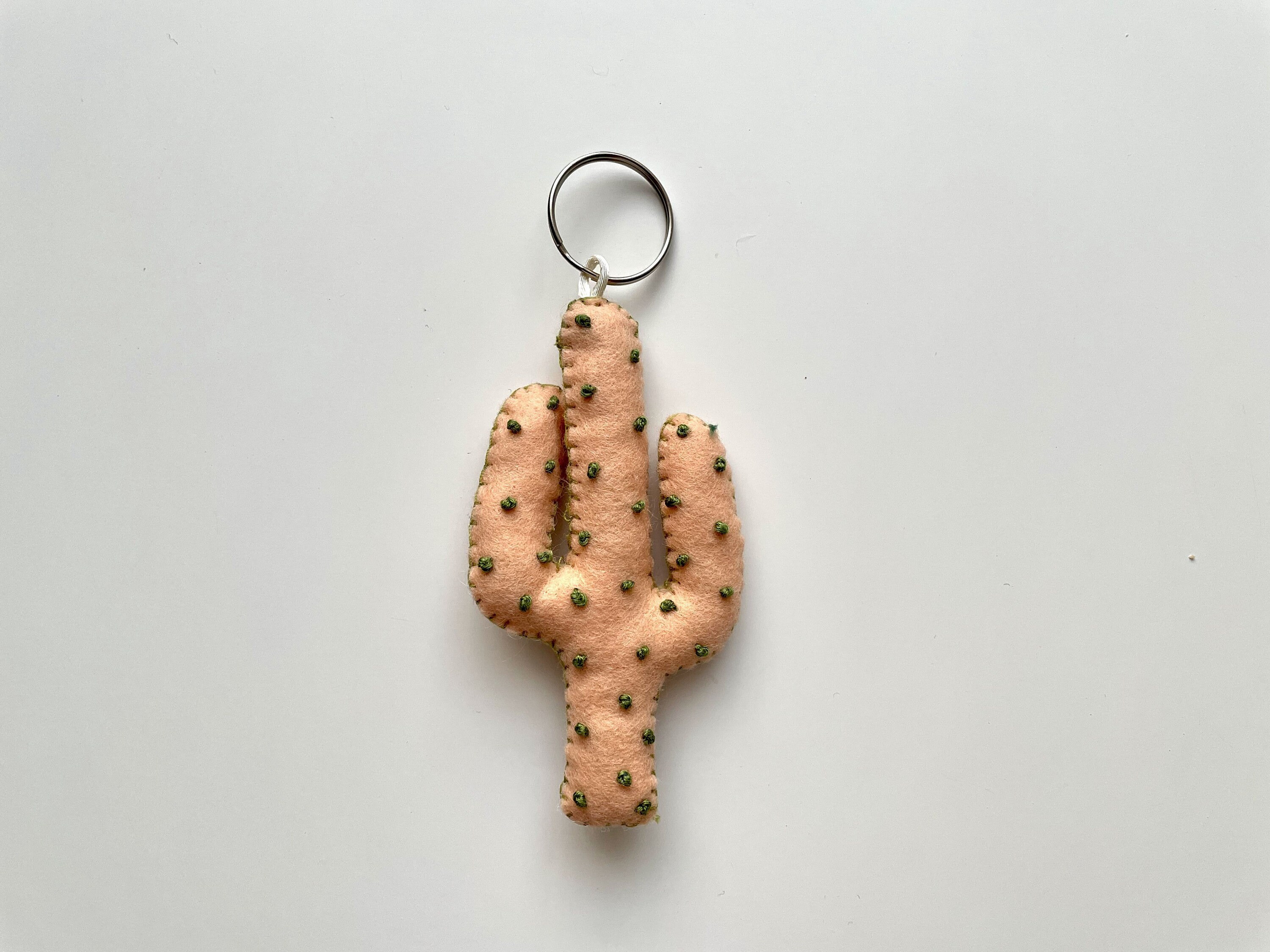 Cactus Keyring, Felt Cactus Keychain, Plant Lovers Gift, Back to School ...