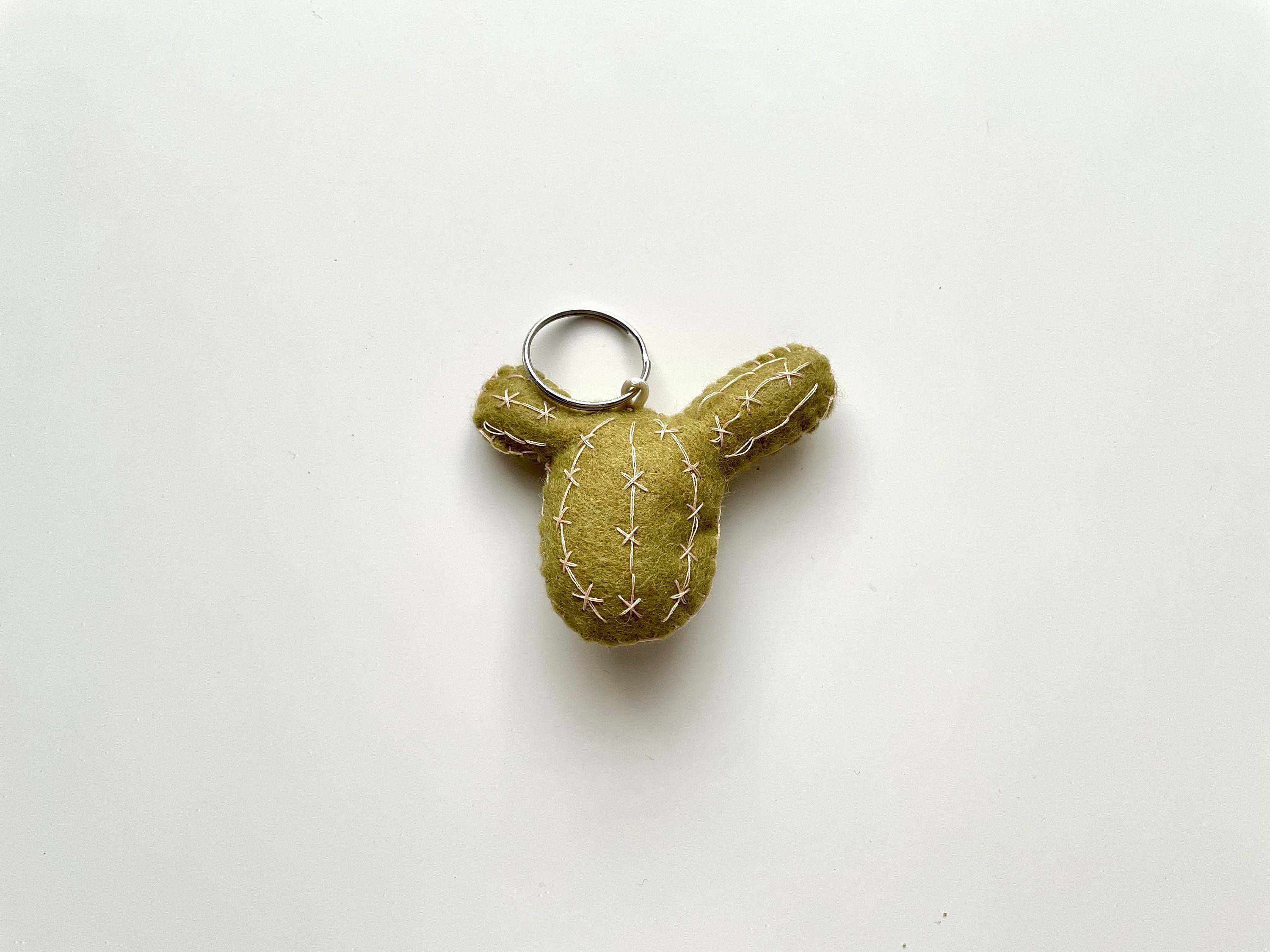 Cactus Keyring, Felt Cactus Keychain, Plant Lovers Gift, Back to School ...