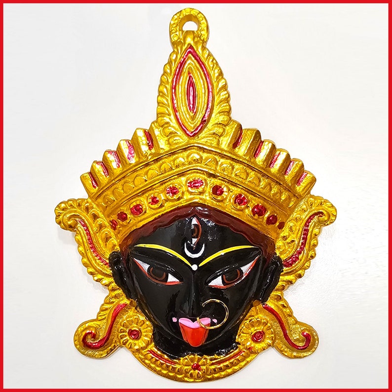 Goddess Kali Maa / Mata ( Durga ) Wall Hanging Face With Nose Ring ...