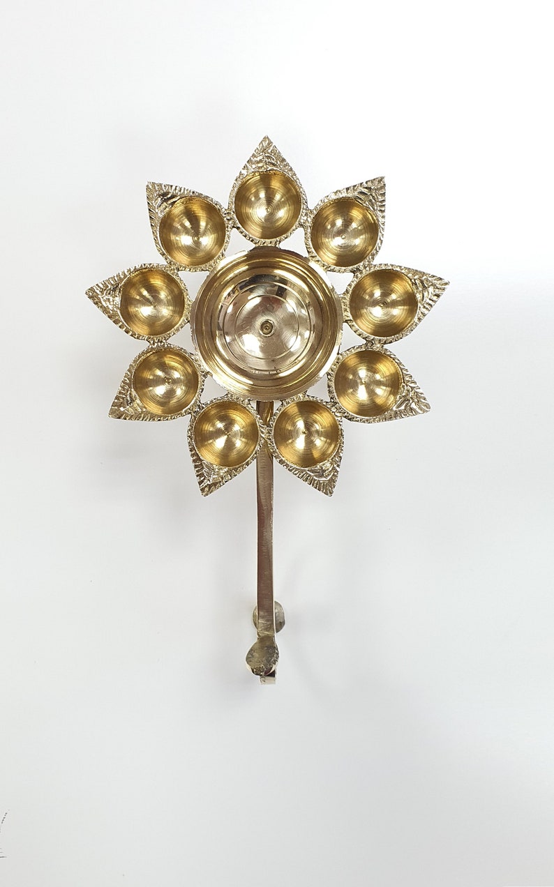 Large Brass Aarti Puja / Pooja / Diwali / Festival 9 Diya / - Etsy