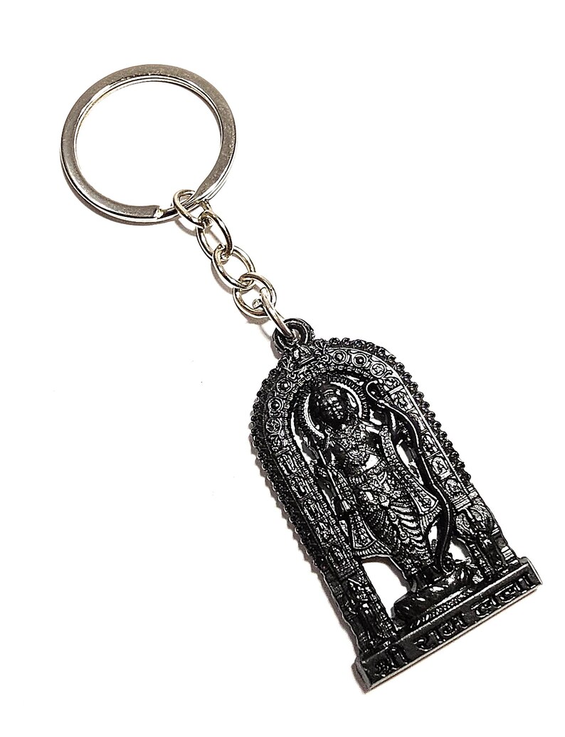 Lord Shree Ram Lalla Statue Keyring , Solid Metal - Etsy