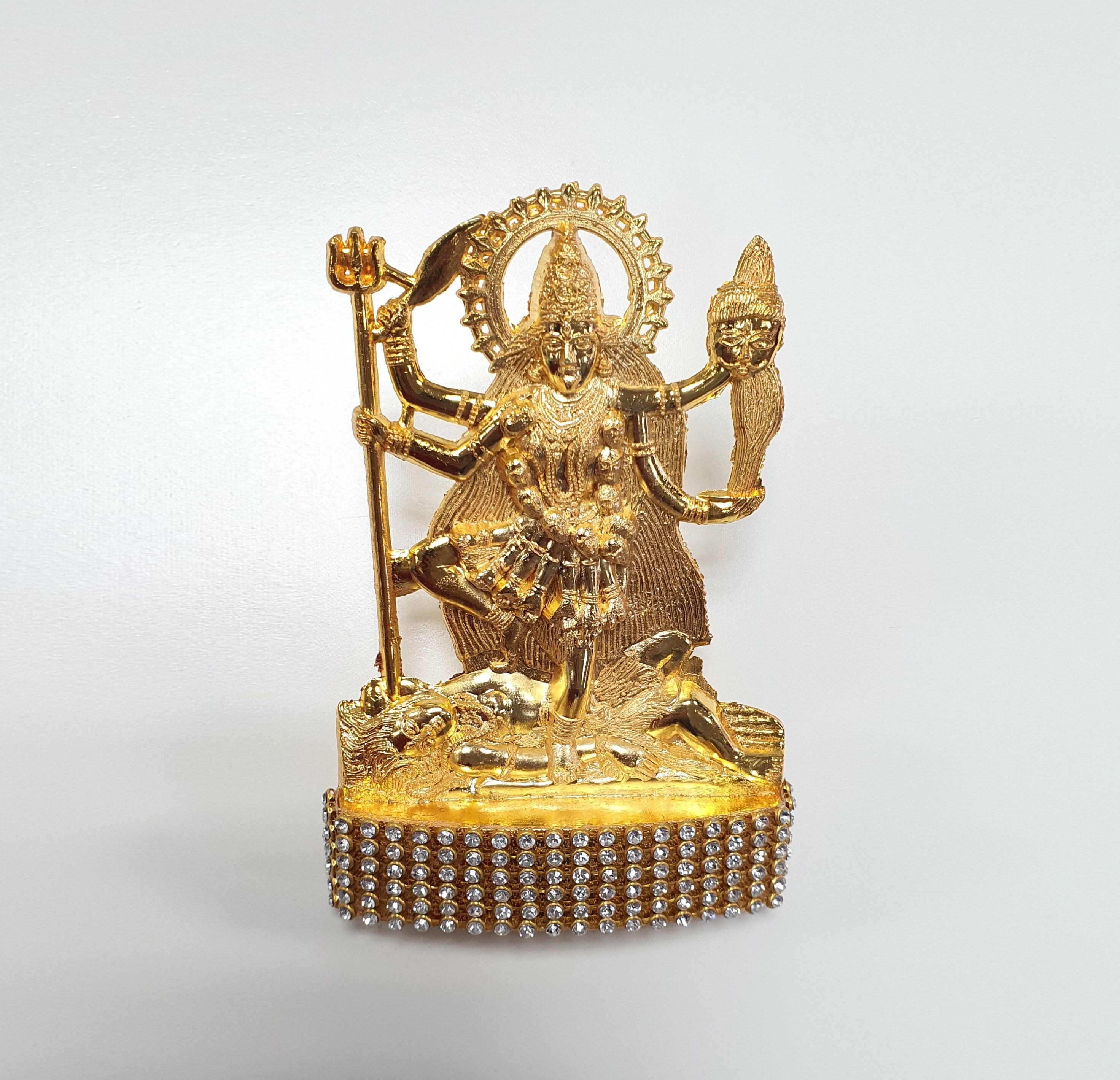 Goddess Kali Maa Rare Stone Decorated Gold Plated Idol - Etsy