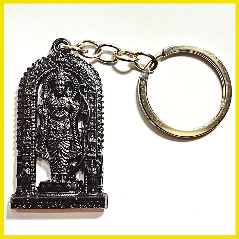 Lord Shree Ram Lalla Statue Keyring , Solid Metal - Etsy