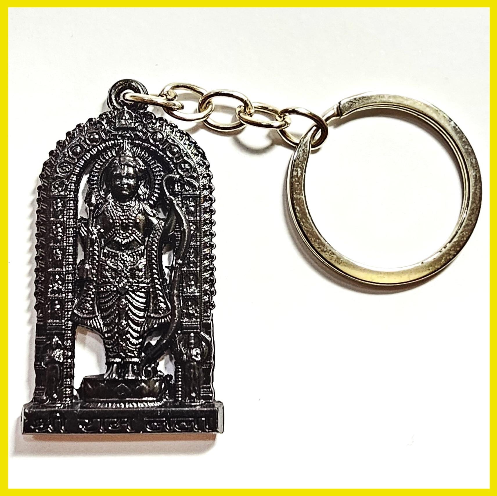 Lord Shree Ram Lalla Statue Keyring , Solid Metal - Etsy