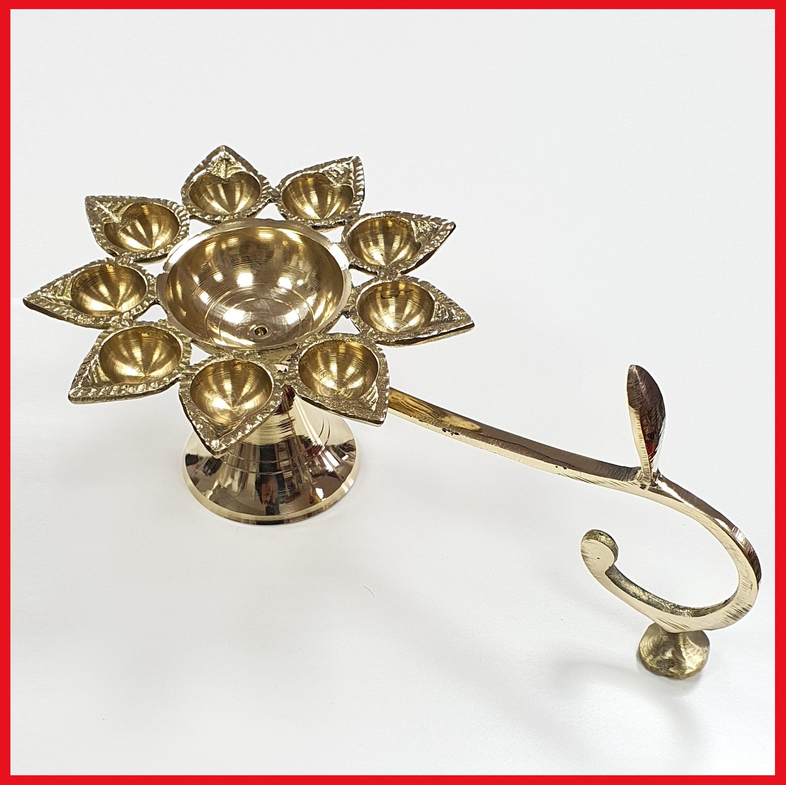 Brass Aarti Puja / Pooja / Diwali / Festival 9 Diya / Diva - Etsy UK