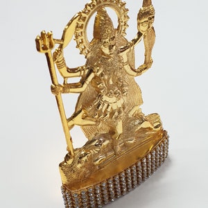 Goddess Kali Maa Rare Stone Decorated Gold Plated Idol - Etsy