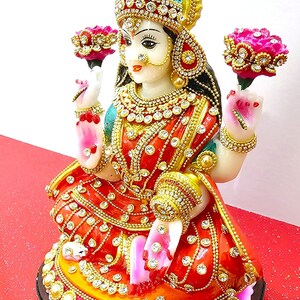 Rare Goddess Lakshmi / Laxmi Hand Stone Decorated Statue - Etsy