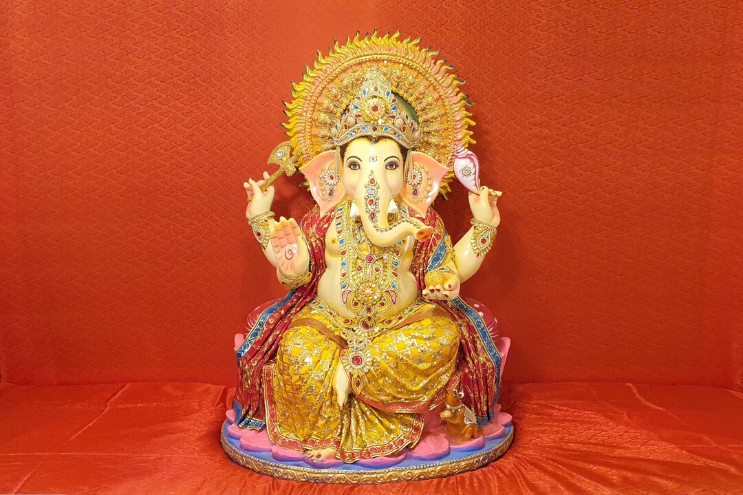 Rare Custom Hand Made Extremely Large Lord Ganesh Statue. 1 of a Kind ...