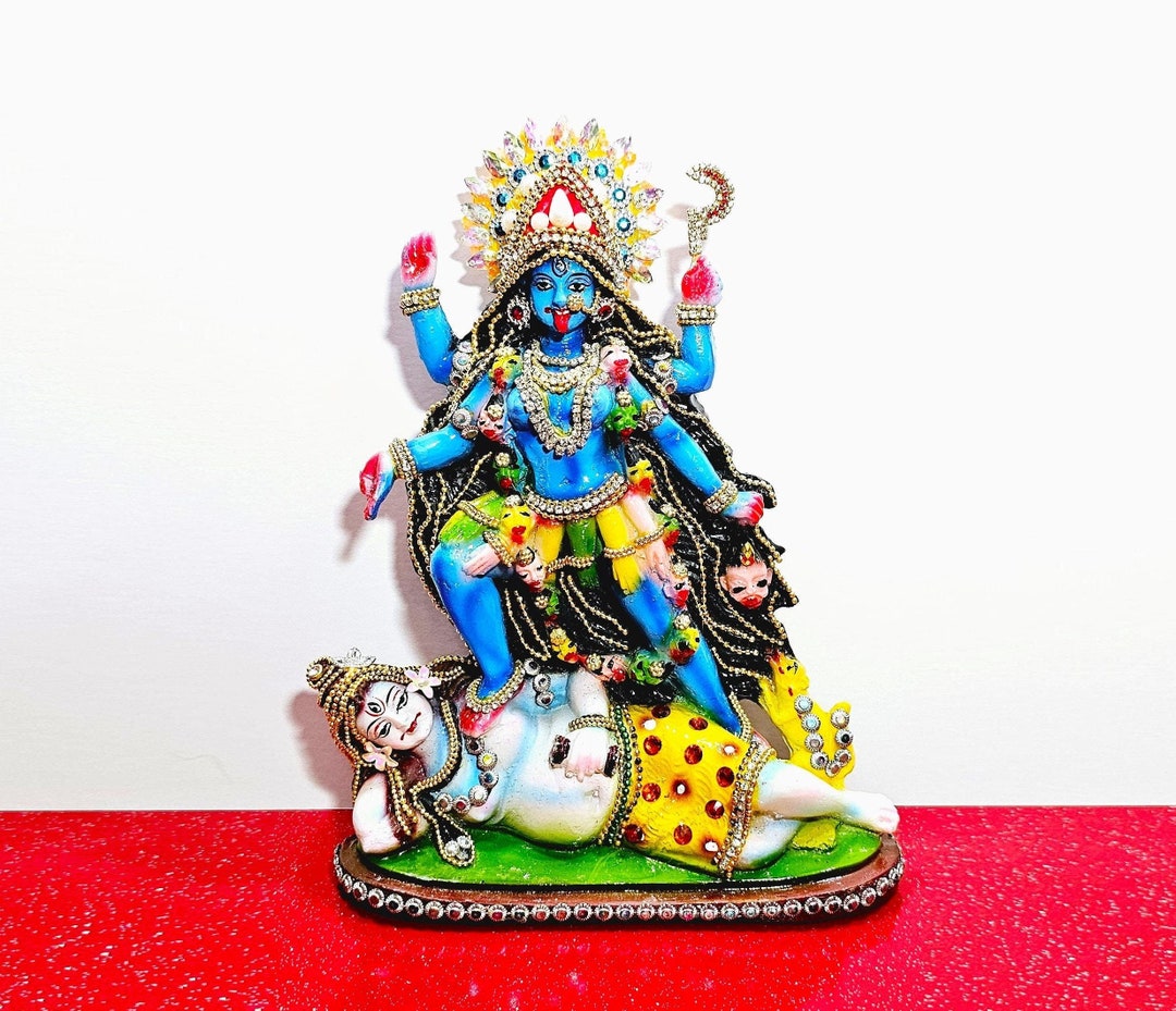 Rare Hand Decorated Goddess Kali Maa Lord Shiva Statue - Etsy