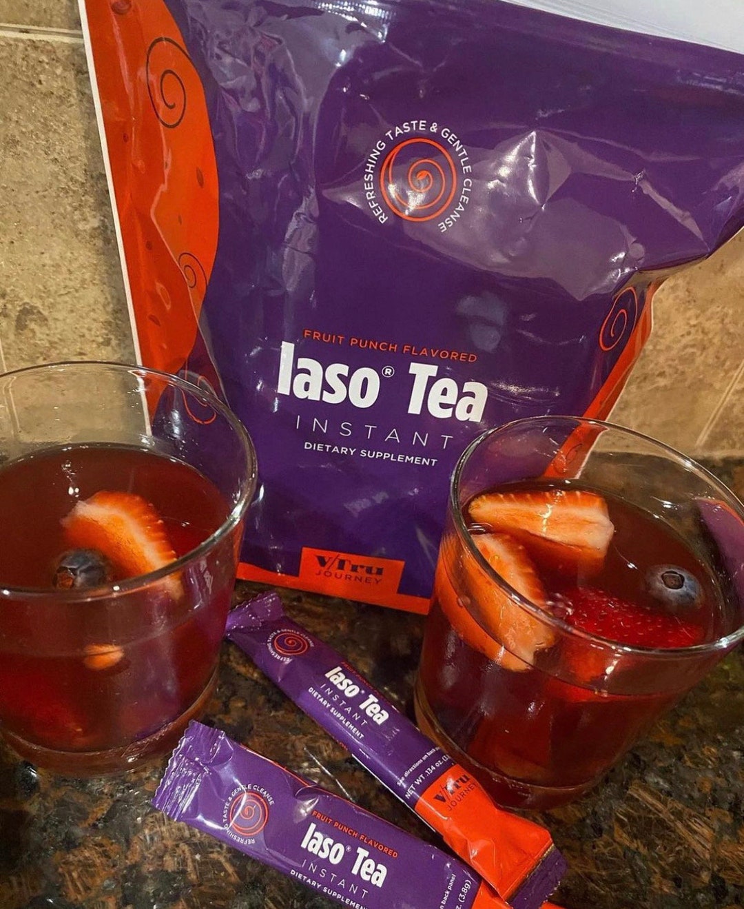 Fruit Punch Iaso® Instant Tea 30 Sachets - Etsy