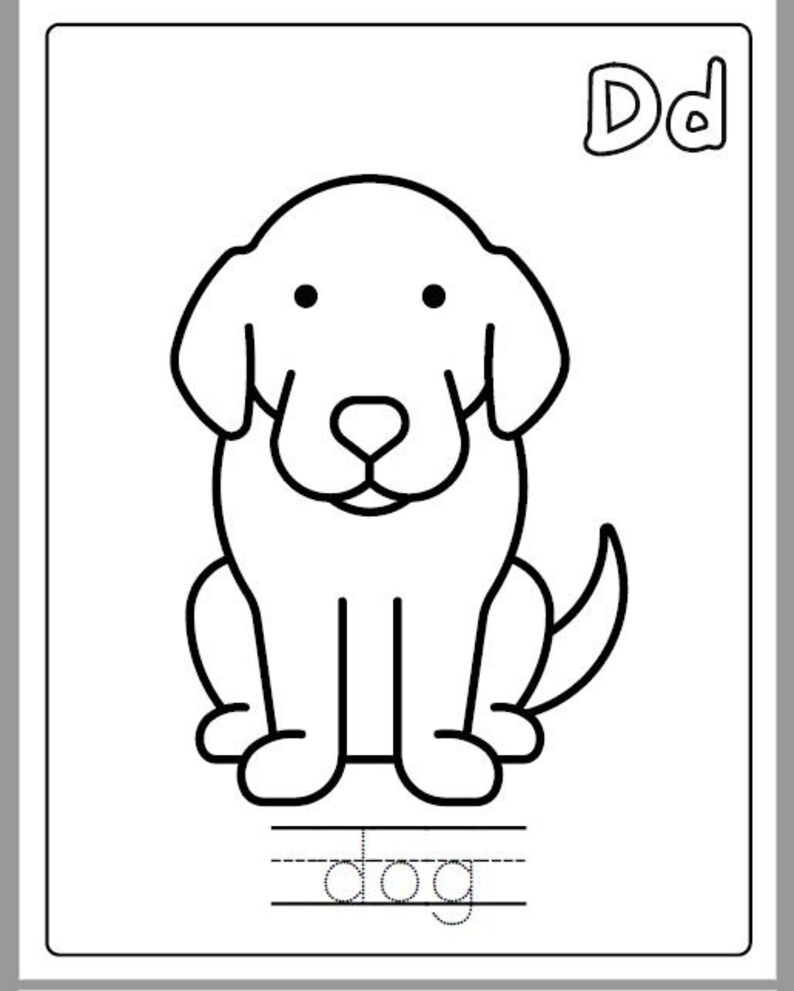 ABC Alphabet Coloring Pages Preschool Activity Kindergarten - Etsy