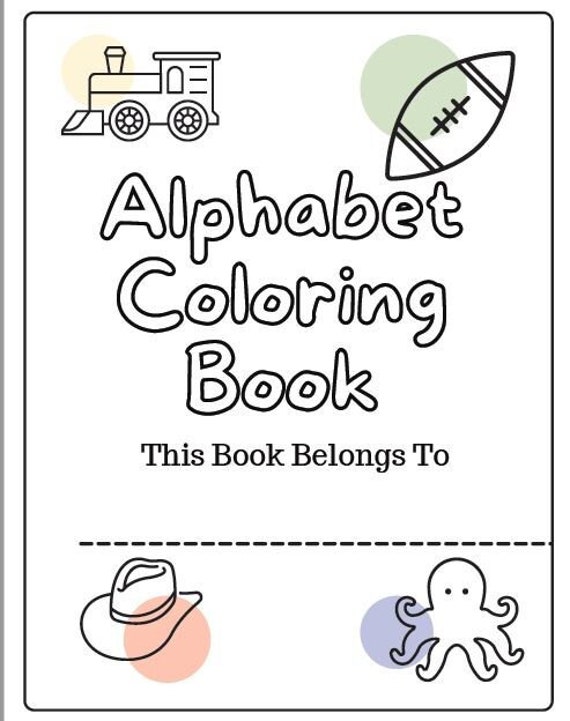 ABC Alphabet Coloring Pages Preschool Activity Kindergarten - Etsy