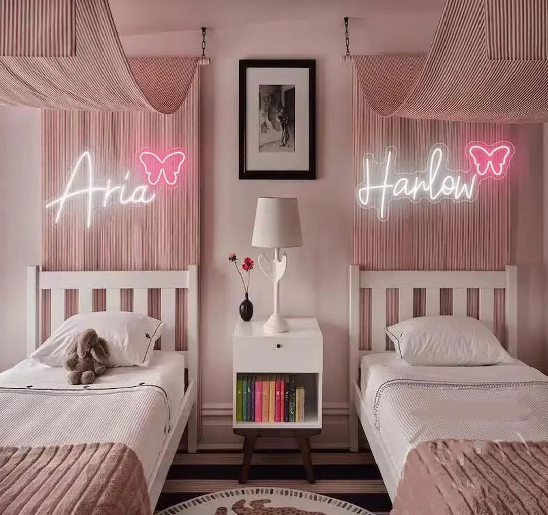 Custom Name Neon Sign, Kids Room Decor, Birthday Party Sign, Home Wall ...