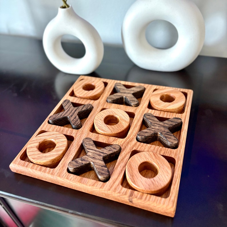 Handmade Wooden Tic Tac Toe Game: Rustic Coffee Table Decor - Etsy