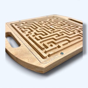 Large Wooden Marble Maze Game – Handcrafted Labyrinth Puzzle – Fun ...