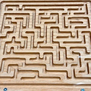 Large Wooden Marble Maze Game – Handcrafted Labyrinth Puzzle – Fun ...