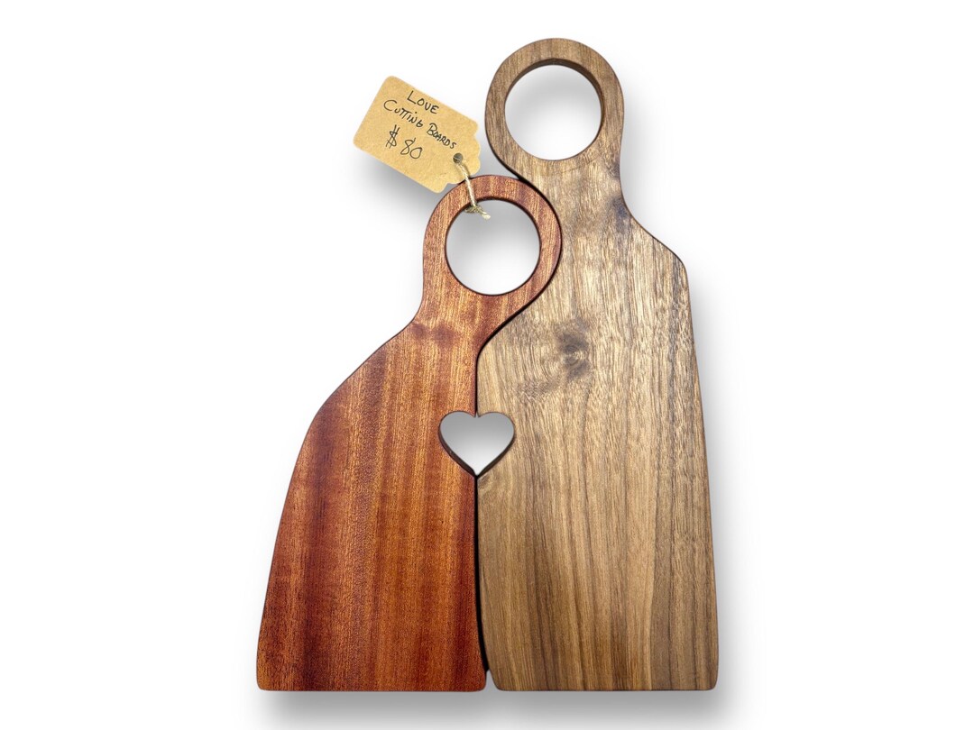 Heart-shaped Nesting Cutting Board Sapele & Black Walnut Perfect ...