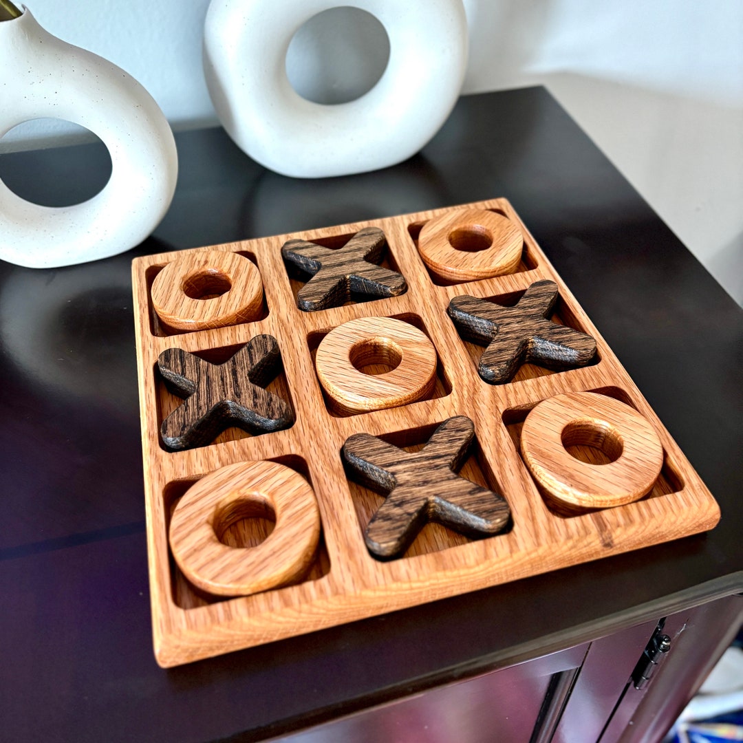Handmade Wooden Tic Tac Toe Game: Rustic Coffee Table Decor - Etsy
