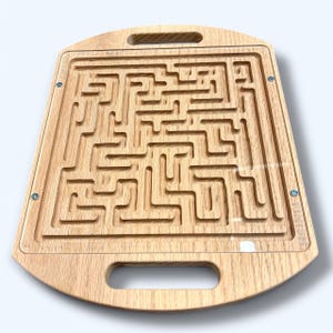 Large Wooden Marble Maze Game – Handcrafted Labyrinth Puzzle – Fun ...