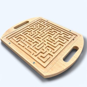 Large Wooden Marble Maze Game – Handcrafted Labyrinth Puzzle – Fun ...