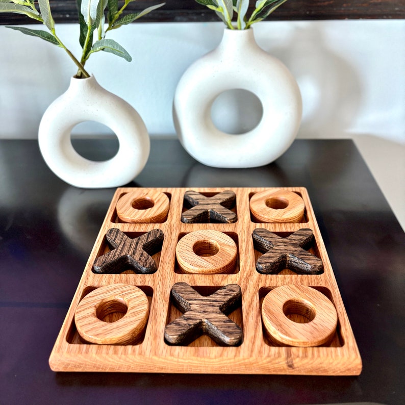 Handmade Wooden Tic Tac Toe Game: Rustic Coffee Table Decor - Etsy