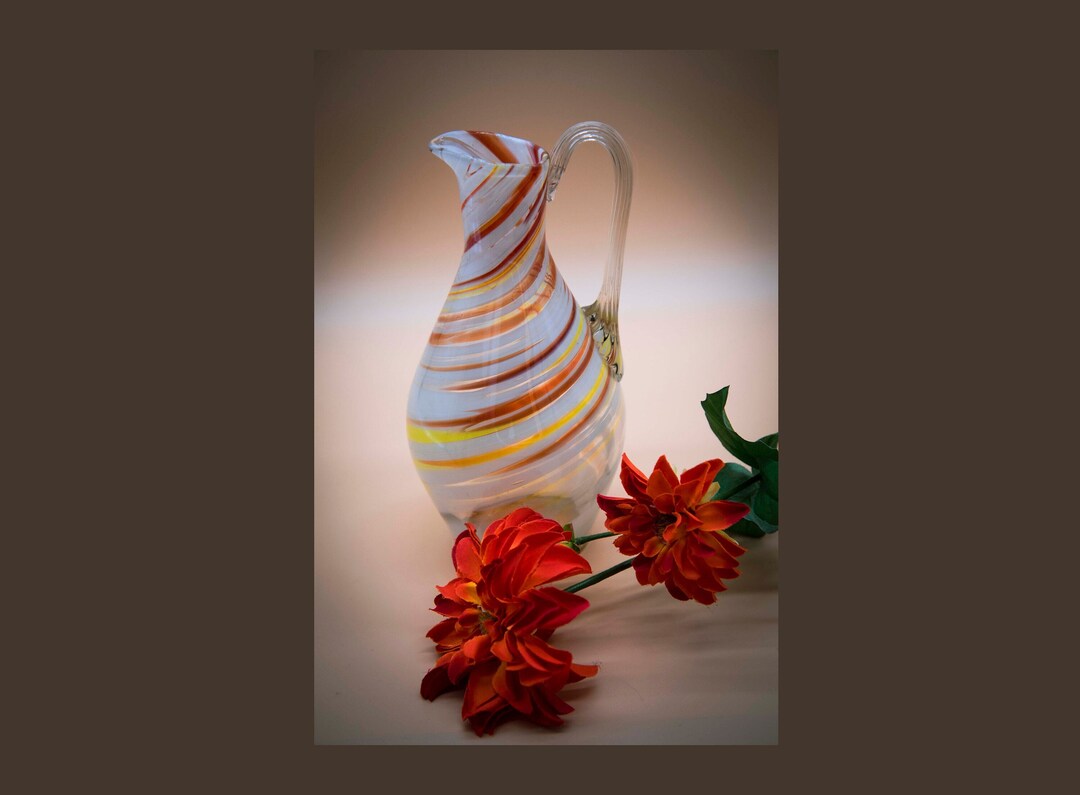 Vintage Ukrainian Glass Jug From 1950's Lvov Glass Factory, Retro ...