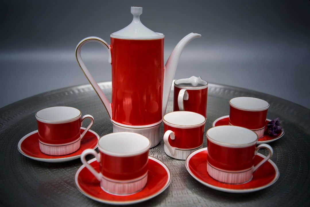 Vintage Retro Coffee Set From the '50s GDR Volkstedt Retro Home Decor ...