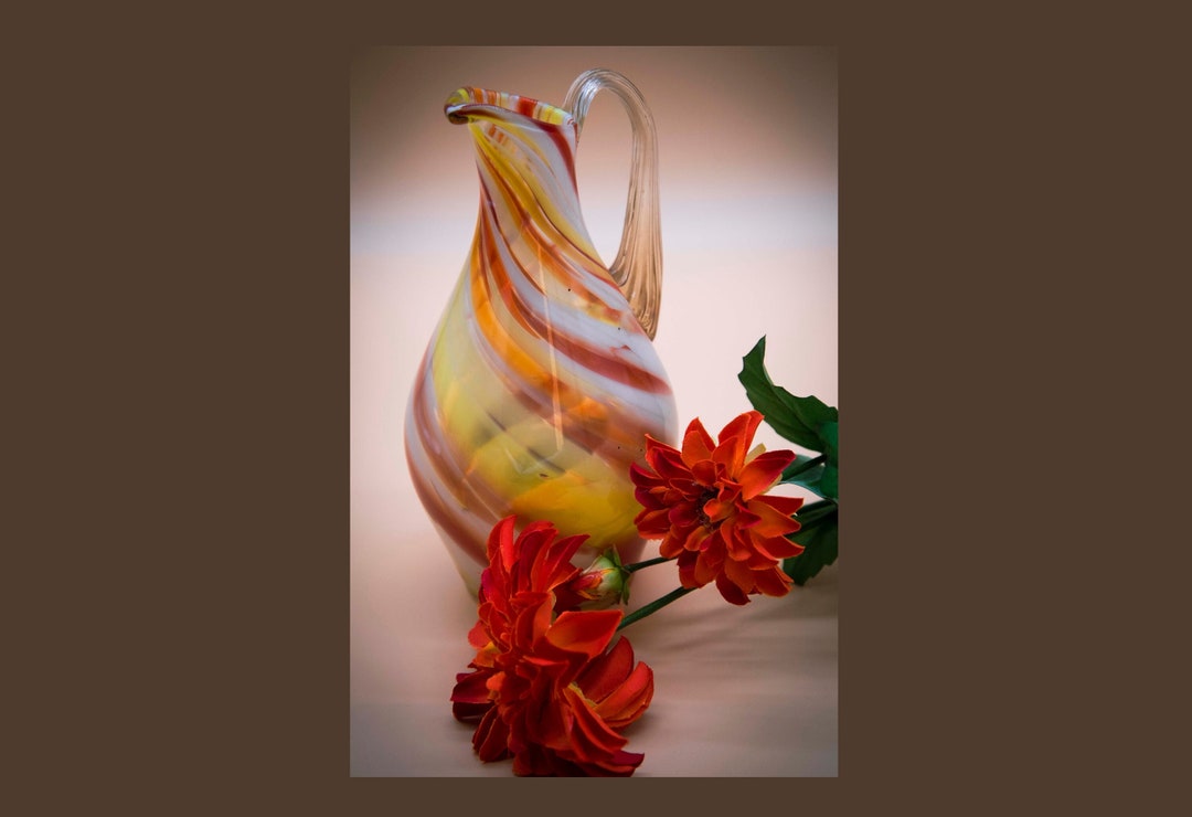 Vintage Ukrainian Glass Pitcher, 1950s Lvov Factory, Rainbow Decor - Etsy