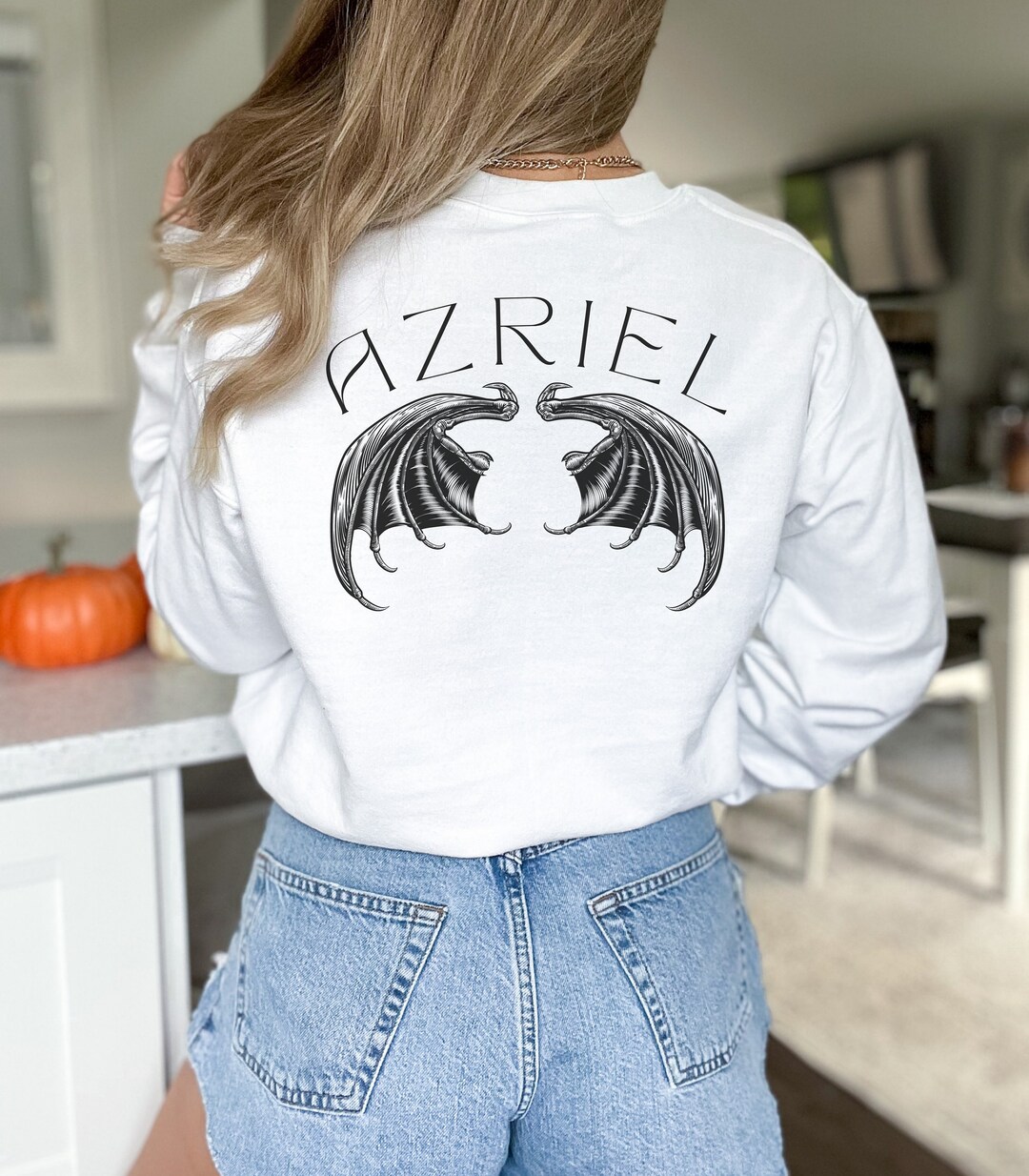 Azriel Wings Jersey Sweatshirt SJM Officially Licensed ACOTAR Merch - Etsy