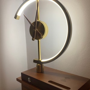 Modern LED Clock Shaped Table Lamp - Phone Charging - USB - Function ...