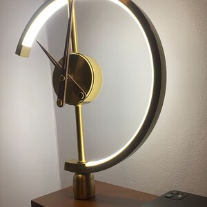 Modern LED Clock Shaped Table Lamp - Phone Charging - USB - Function ...