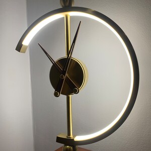 Modern LED Clock Shaped Table Lamp - Phone Charging - USB - Function ...