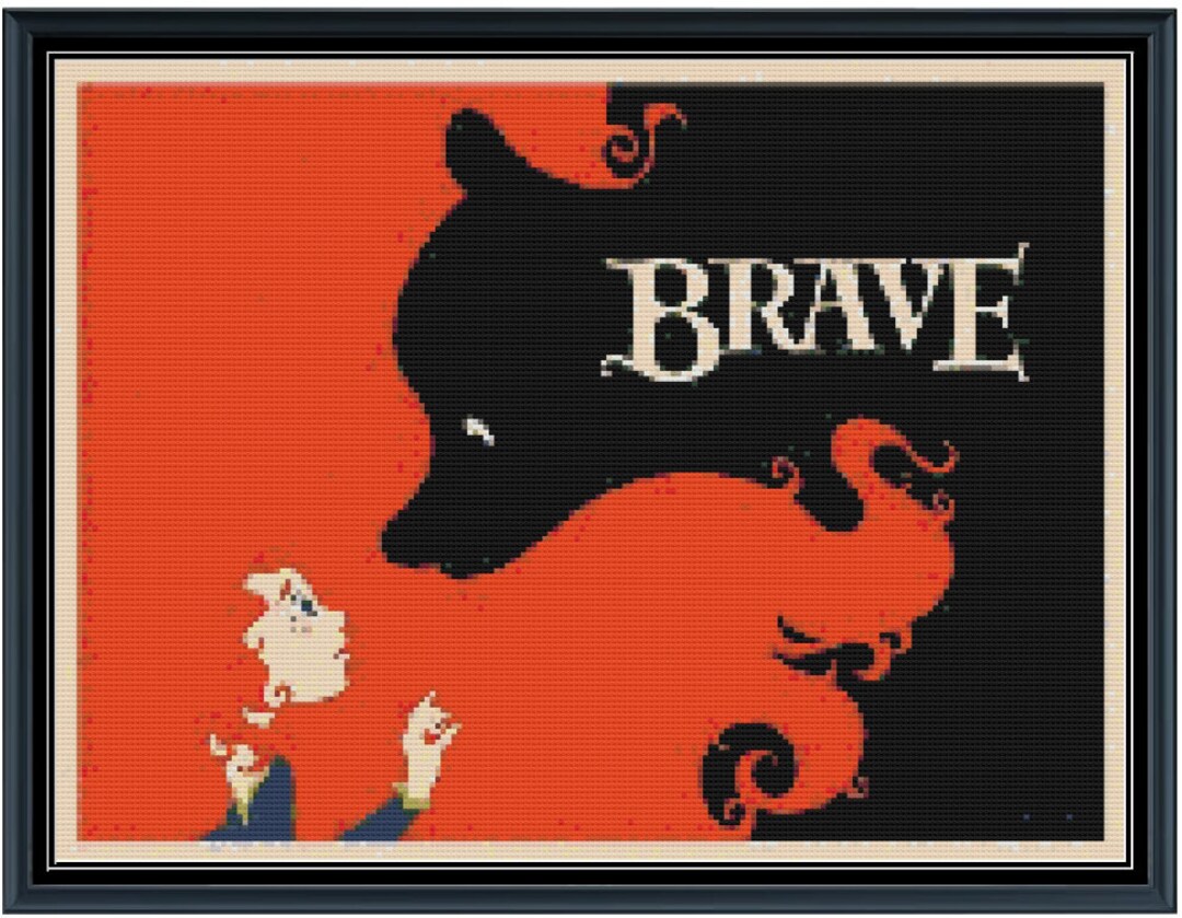 Brave - Merida & Bear Cross Stitch Pattern - Etsy