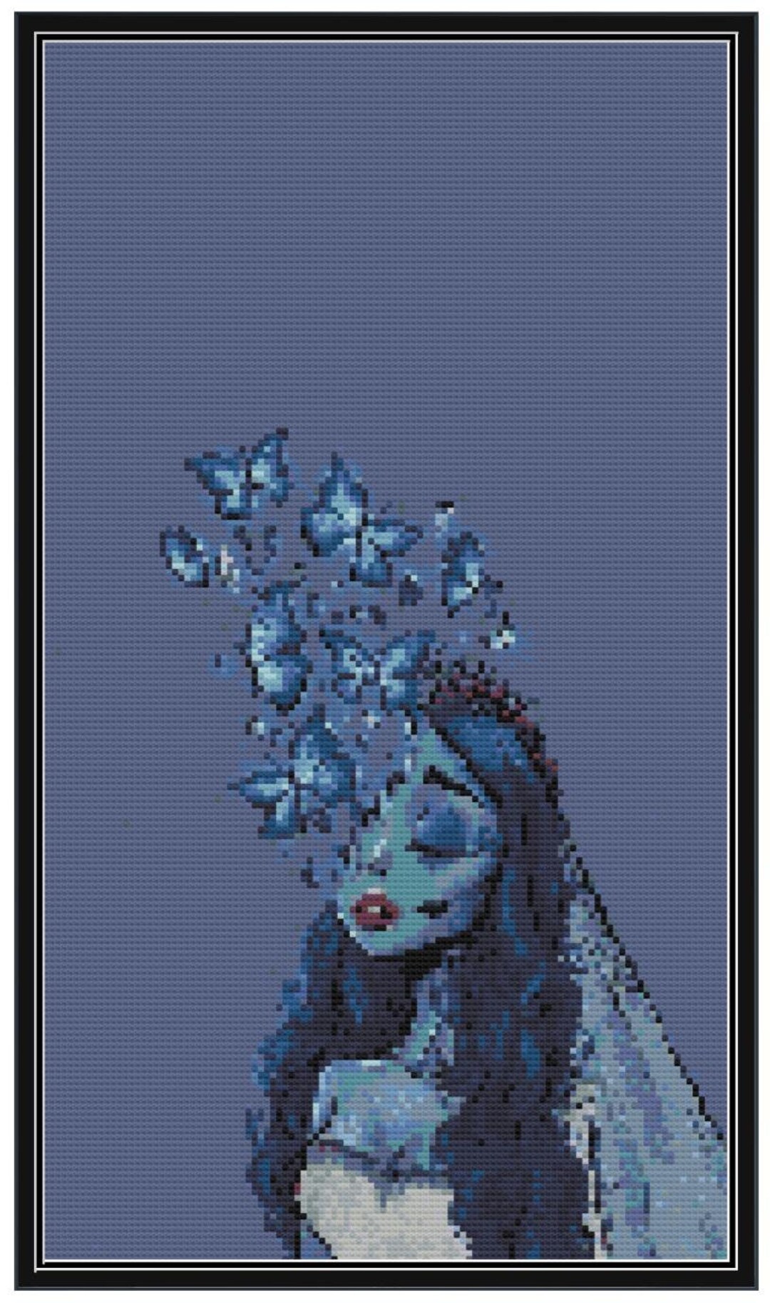 The Corpse Bride & Butterflies Cross Stitch Pattern - Etsy