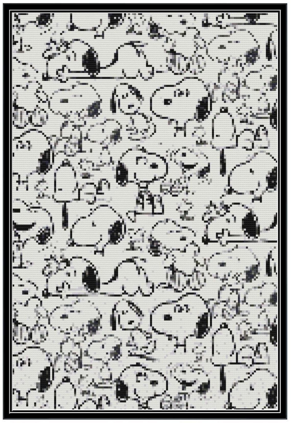 The Many Faces of Snoopy Cross Stitch Pattern - Etsy