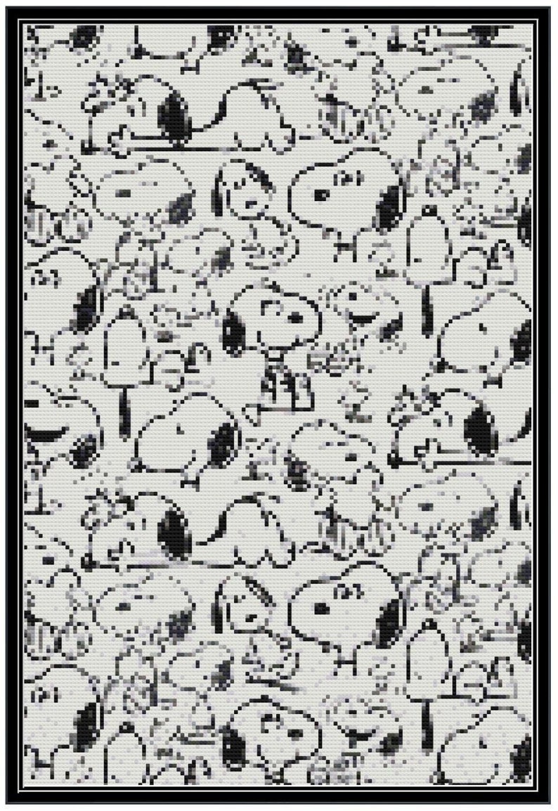 The Many Faces of Snoopy Cross Stitch Pattern - Etsy Australia