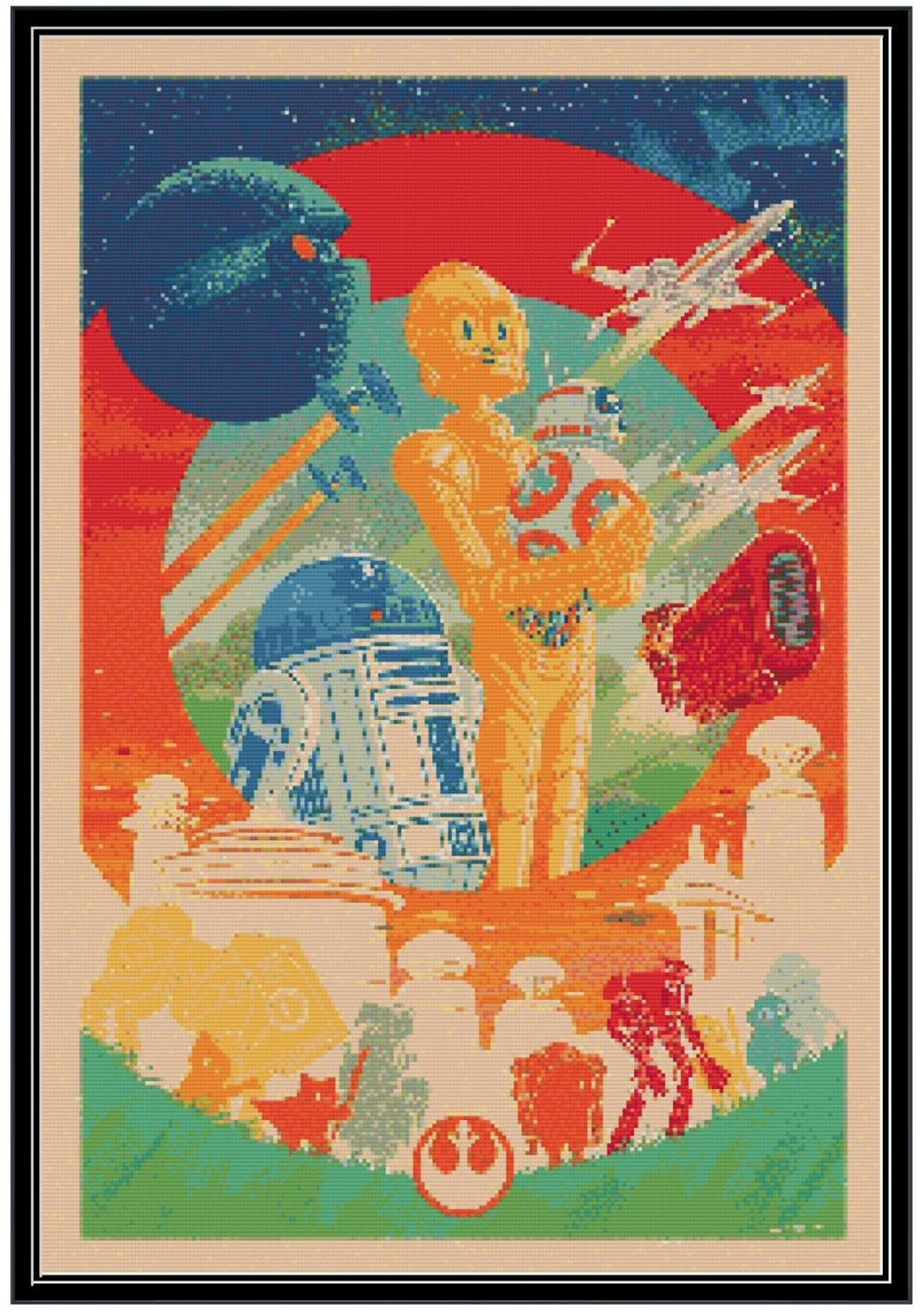 The Droids of Star Wars Cross Stitch Pattern - Etsy