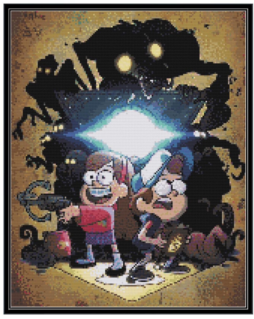 Mabel & Dipper - Gravity Falls Cross Stitch Pattern - Etsy