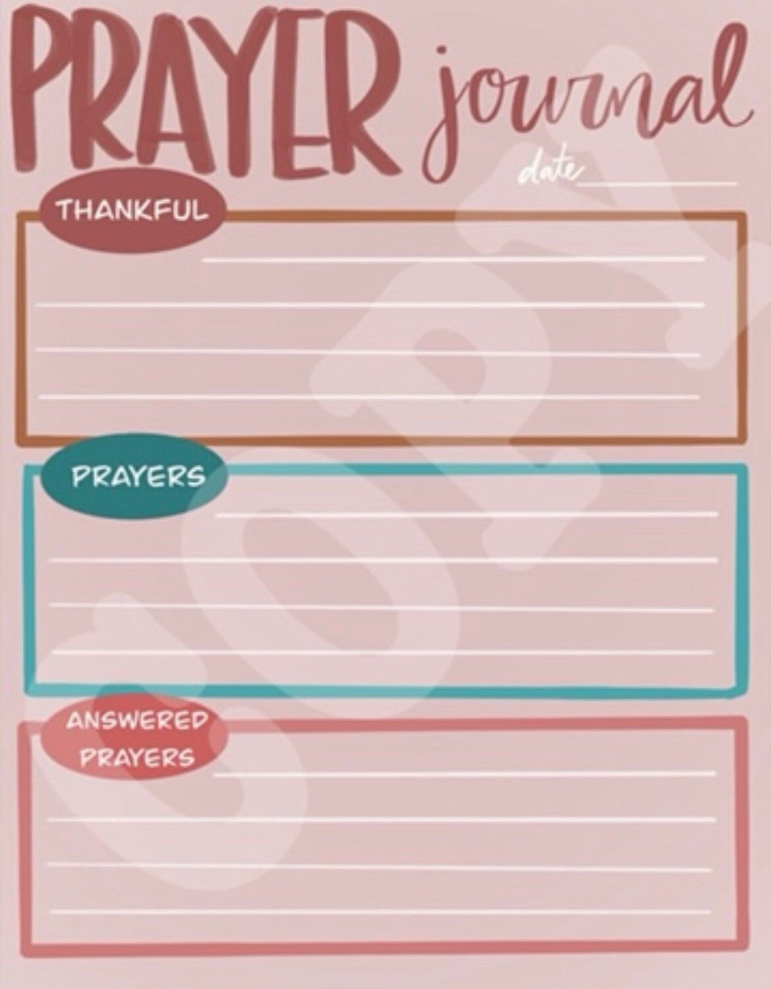 Digital Prayer Journal - Etsy