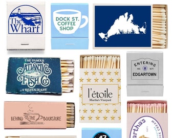 Matchbook Digital Print Wall Art Martha's Vineyard - Etsy