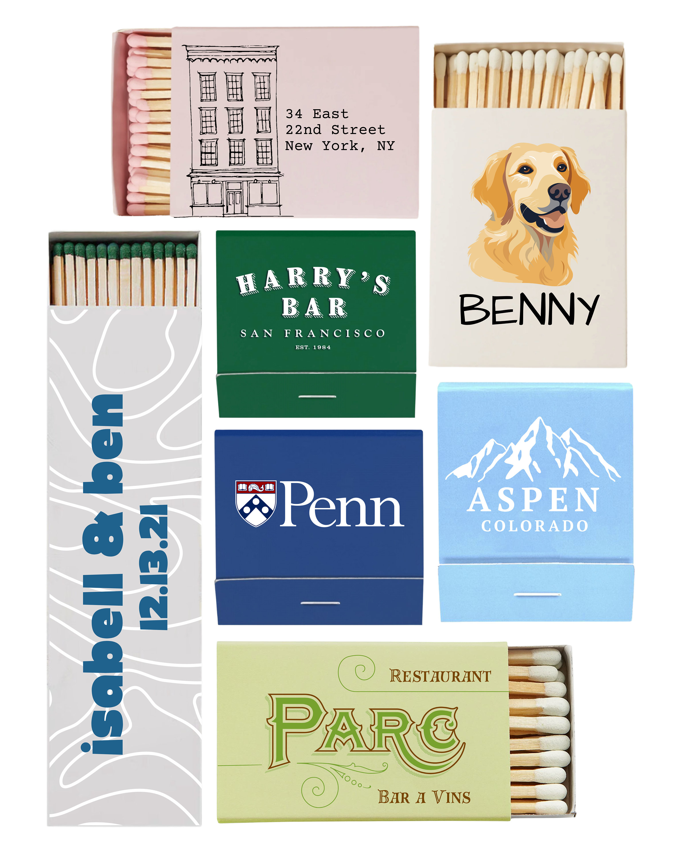 Custom Matchbook Digital Print Wall Art, Custom Valentines Gift ...