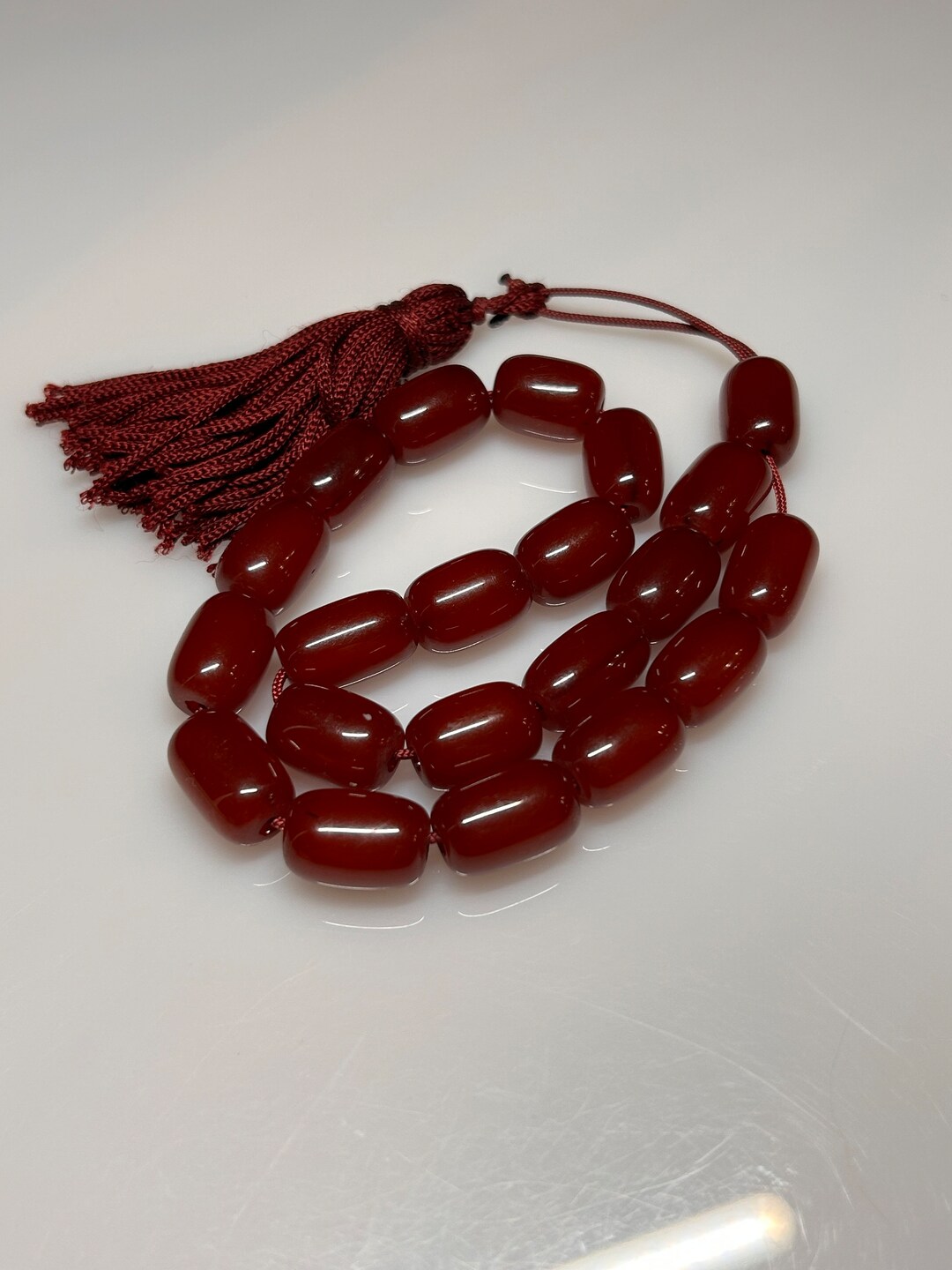 35 Grams Antique Faturan Bakelite Cherry Beads Rosary Marbled. - Etsy