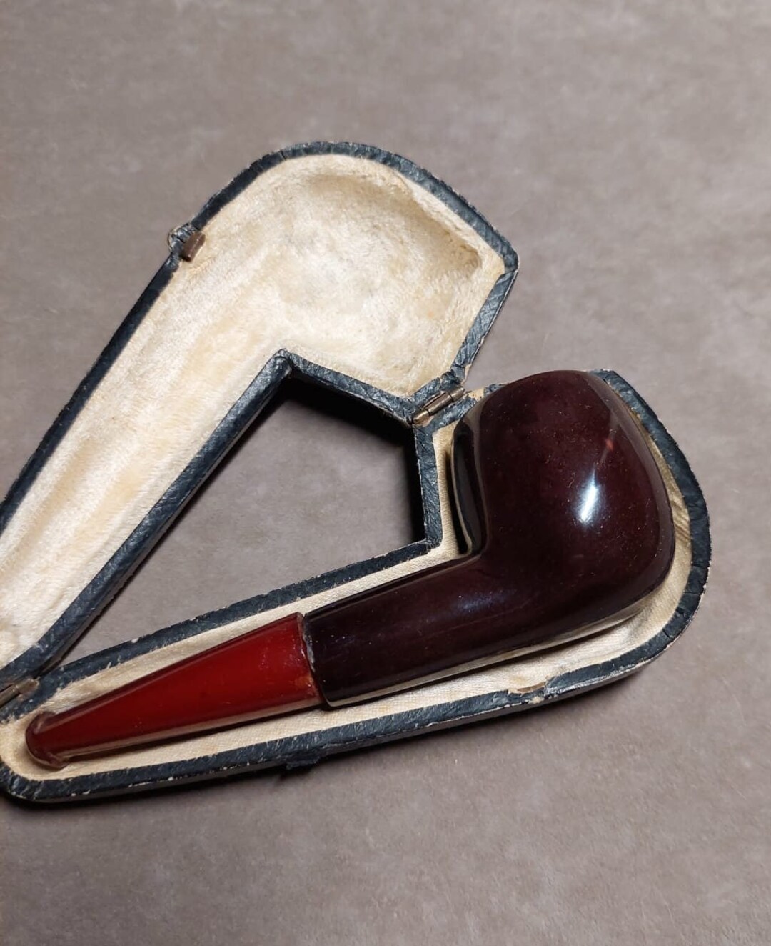 Antique Faturan Cherry Bakelite Pipe Marbled. - Etsy