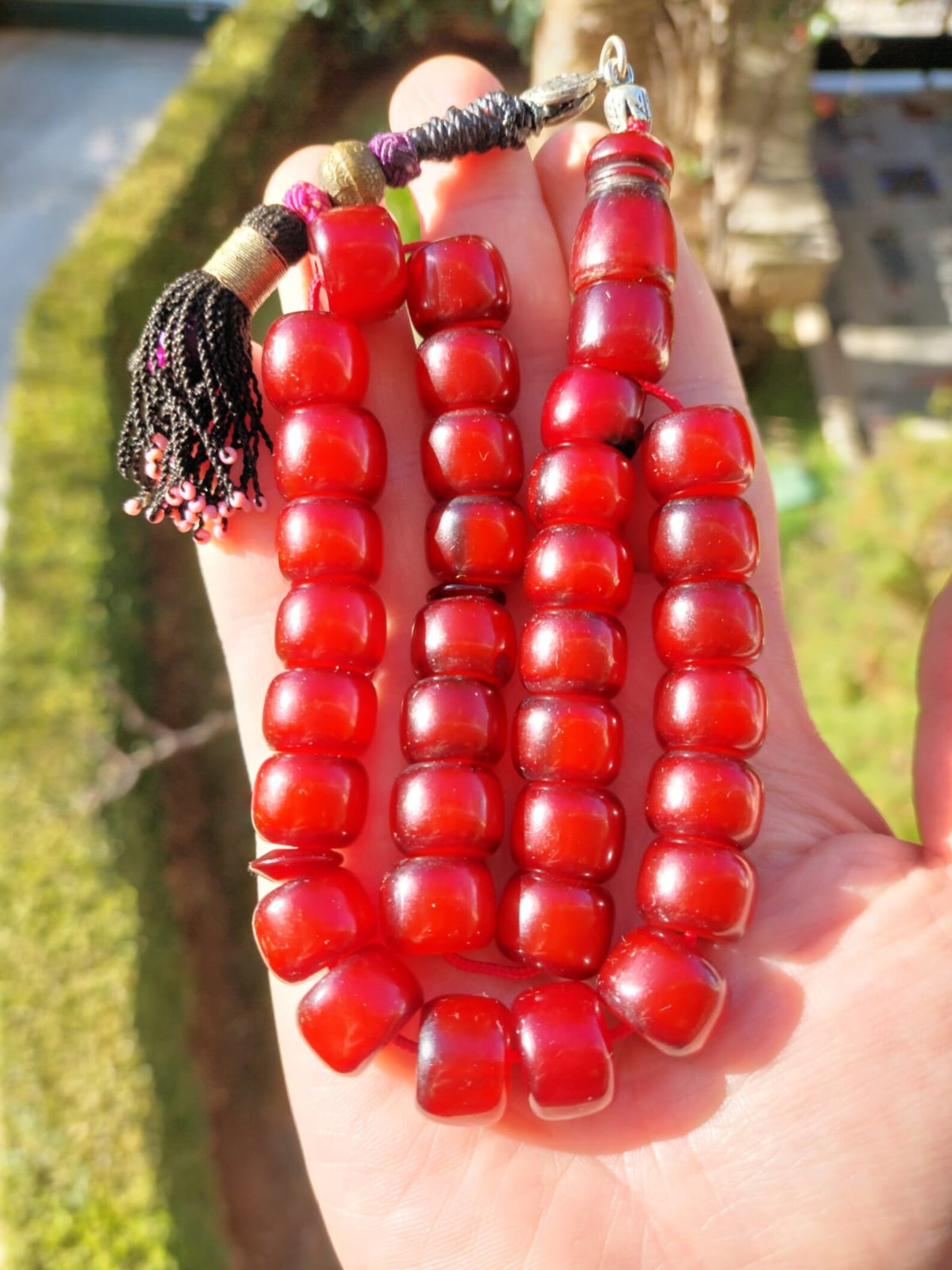 76 Grams Antique Faturan Cherry Bakelite Beads Rosary Marbled. - Etsy