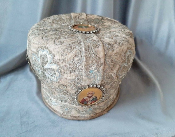 Antique Russian Episcopal Mitre Silver Embroidered and - Etsy